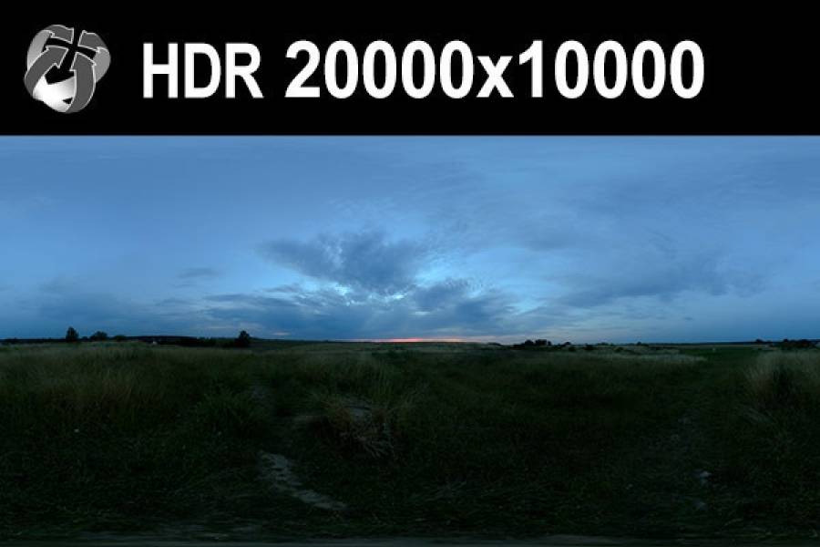 HDR 159 Blue Evening Sky 20k - Professional HDRI | HDRI Hub