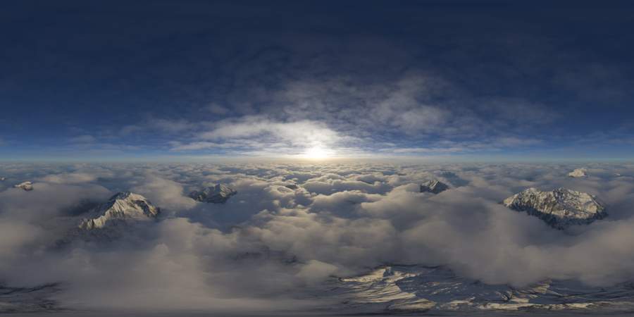 HDRI Dome: loc00184-22 Above the Clouds - Professional HDRI | HDRI Hub