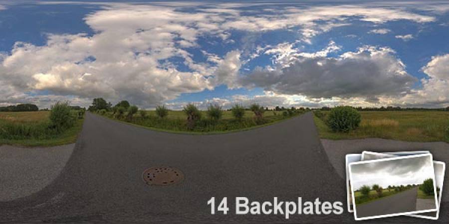 HDRI 147 Rural Road Plates - Layout License - Professional HDRI | HDRI Hub