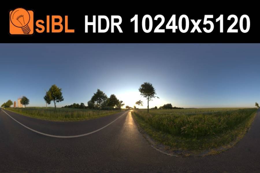 HDRI 025 Road in Field 1 - Professional HDRI | HDRI Hub