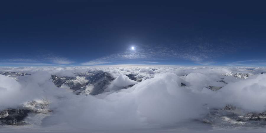 HDRI Dome: loc00184-23 Above the Clouds - Professional HDRI | HDRI Hub