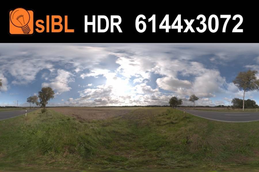 HDRI 030 Road in Field 3 - Professional HDRI | HDRI Hub